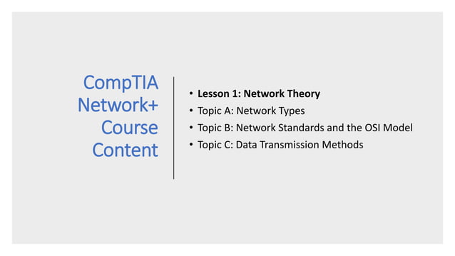 CompTIA Network+ Training Courses | PPTX | Computer Networking | Computing