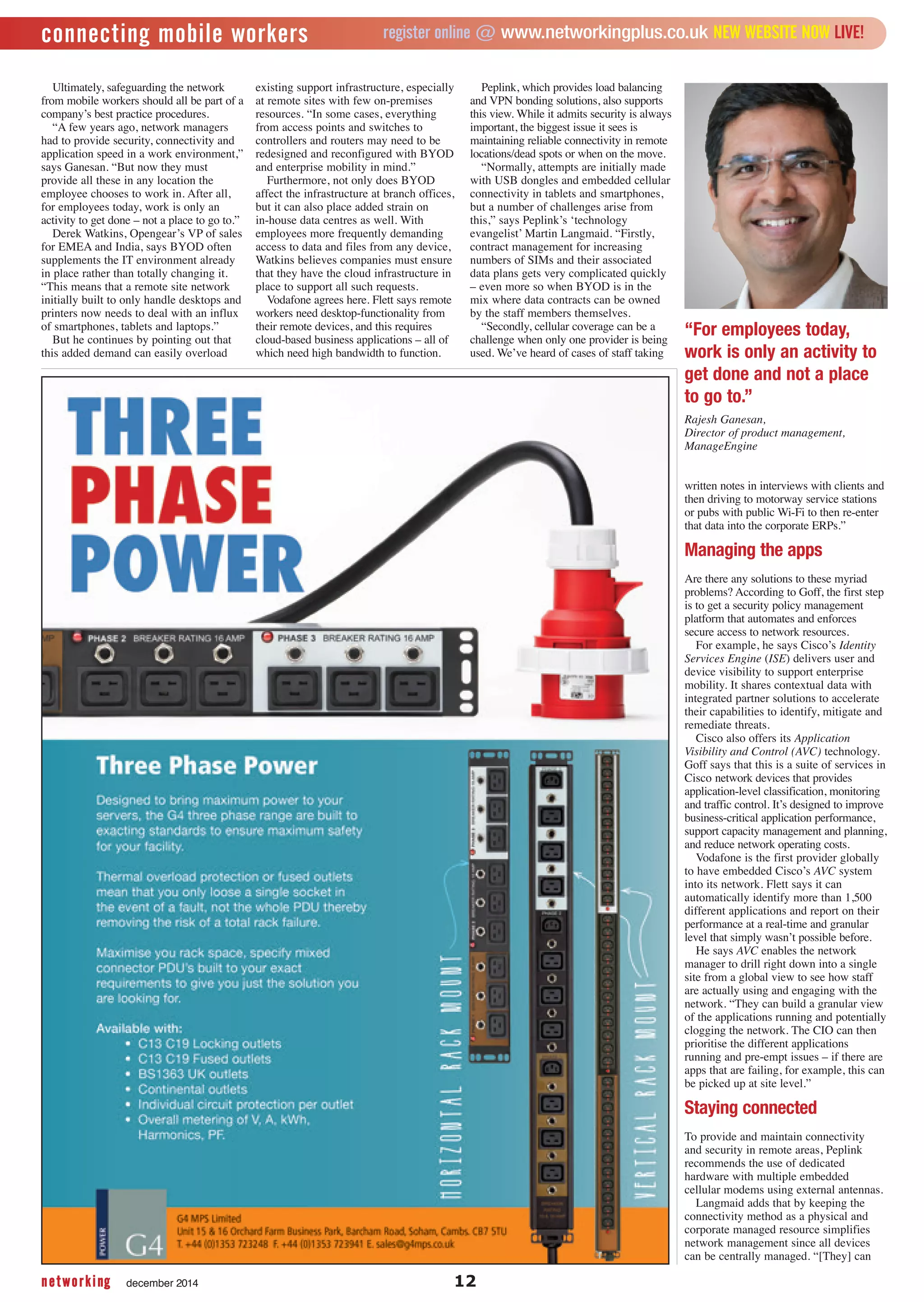 Networking Plus December 2014: Connecting Mobile Workers | PDF