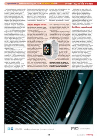 Networking Plus December 2014: Connecting Mobile Workers | PDF