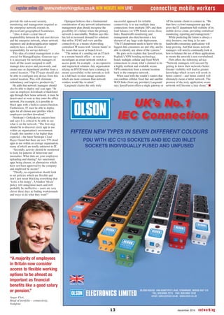 Networking Plus December 2014: Connecting Mobile Workers | PDF