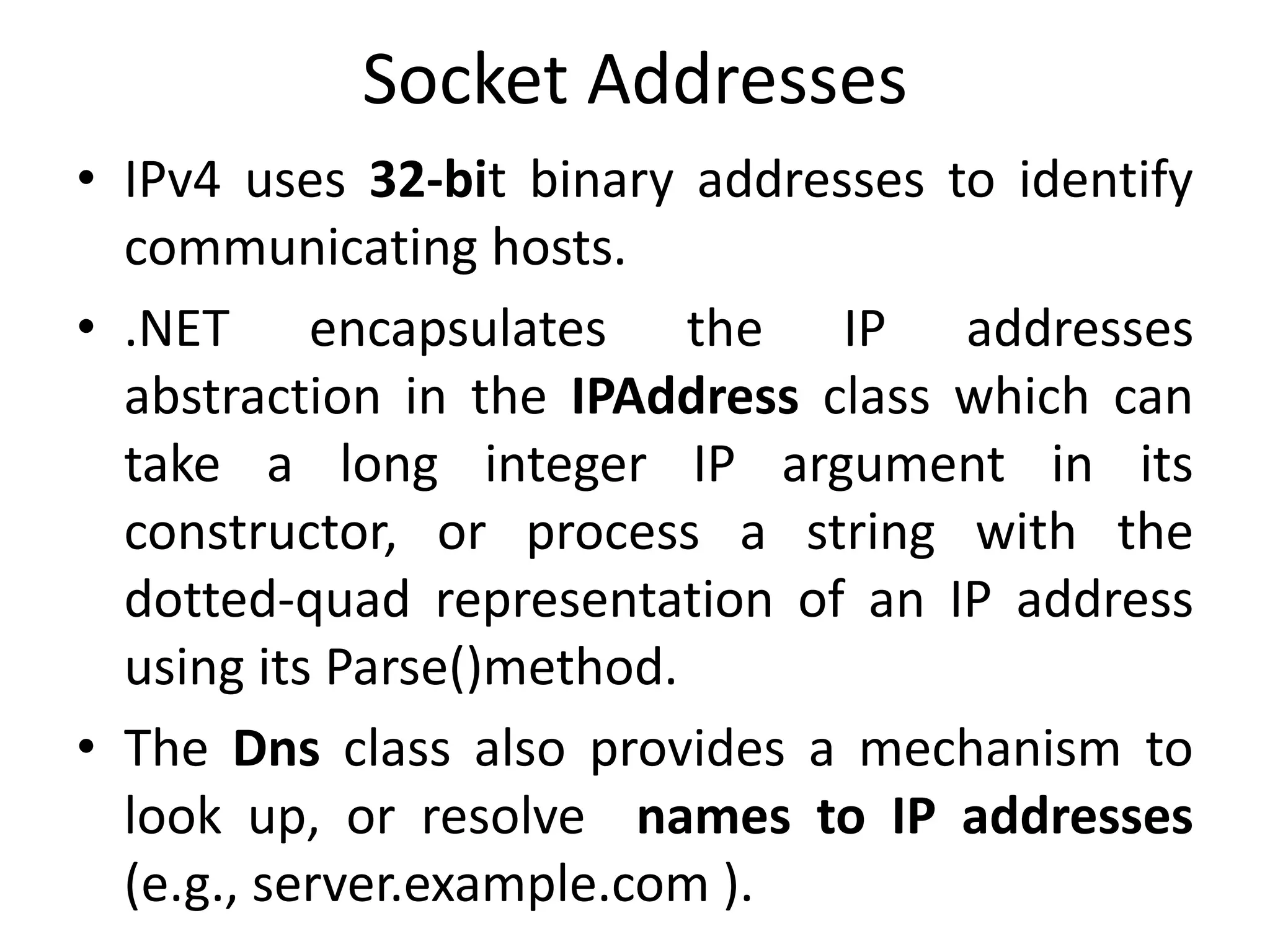 Networking and socket