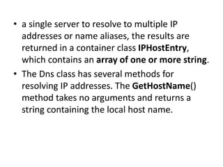 Networking and socket | PPT