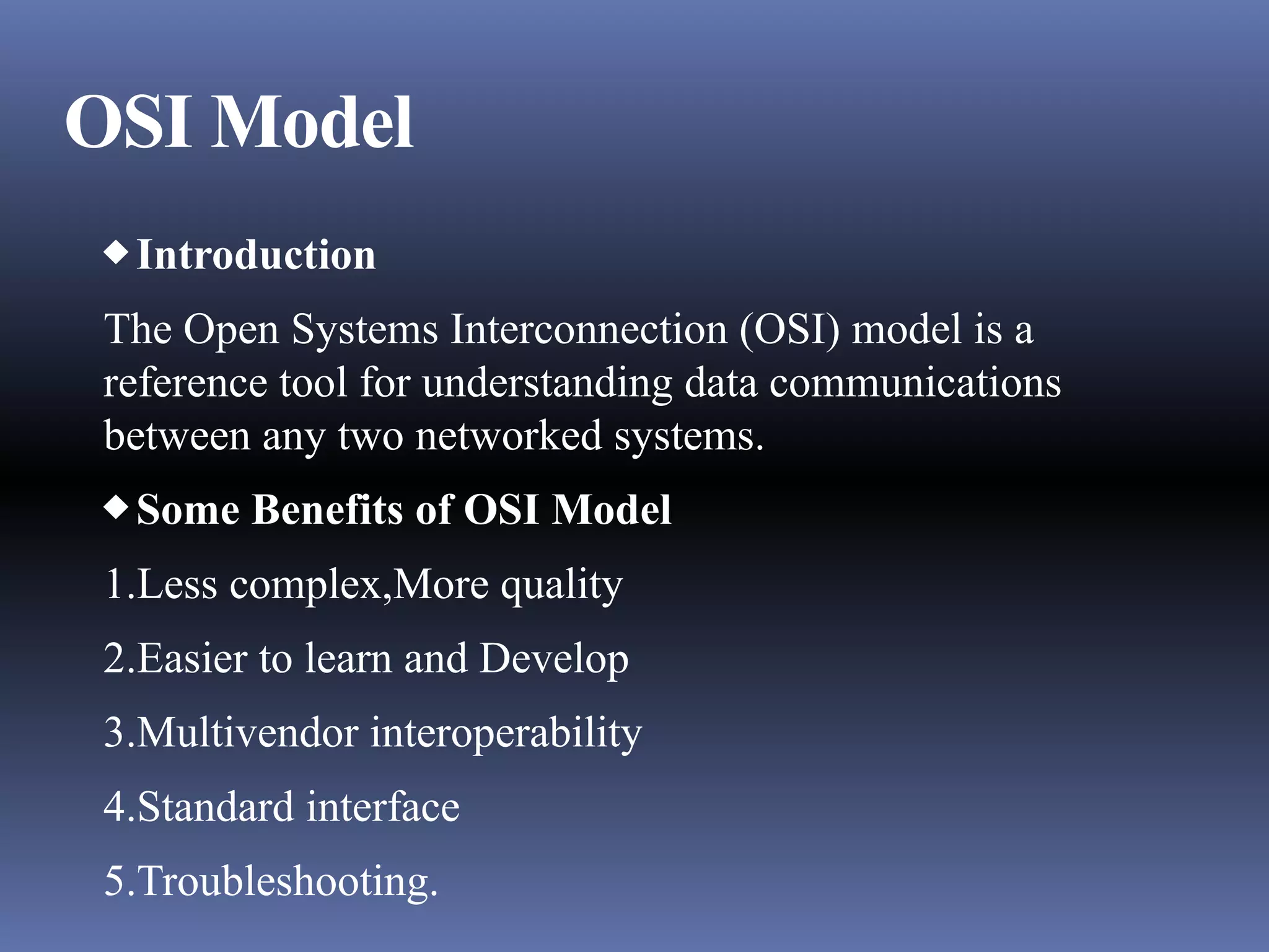Networking- OSI Layer Protocol Functions | ODP | Computer Peripherals | Computing