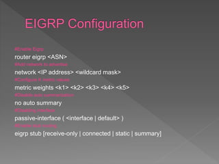 Networking basics EIGRP | PPTX | Computer Networking | Computing
