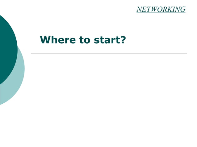 Networking (building bridges) | PPT