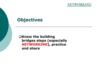 Networking (building bridges) | PPT