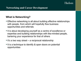 Networking and Career Development | PPT