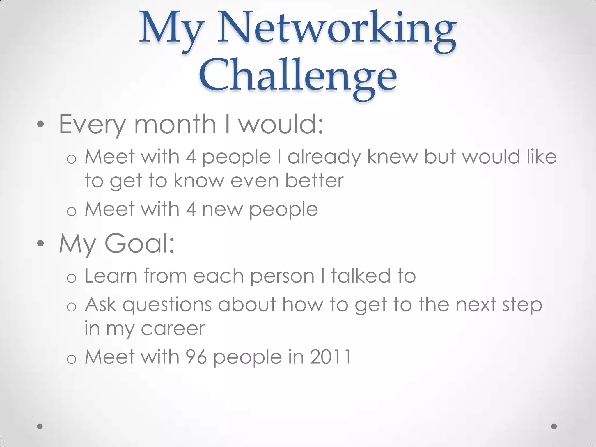 Networking Challenge | PPT