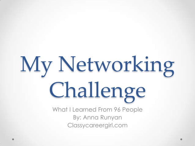 Networking Challenge | PPT