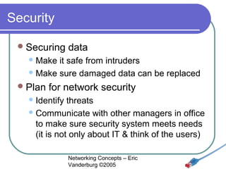 Networking Concepts Lesson 10 part 2 - Security Appendix - Eric Vanderburg | PPT | Computer ...