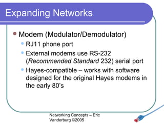 Networking Concepts Lesson 11 - Enterprise & Distributed Networks - Eric Vanderburg | PPT