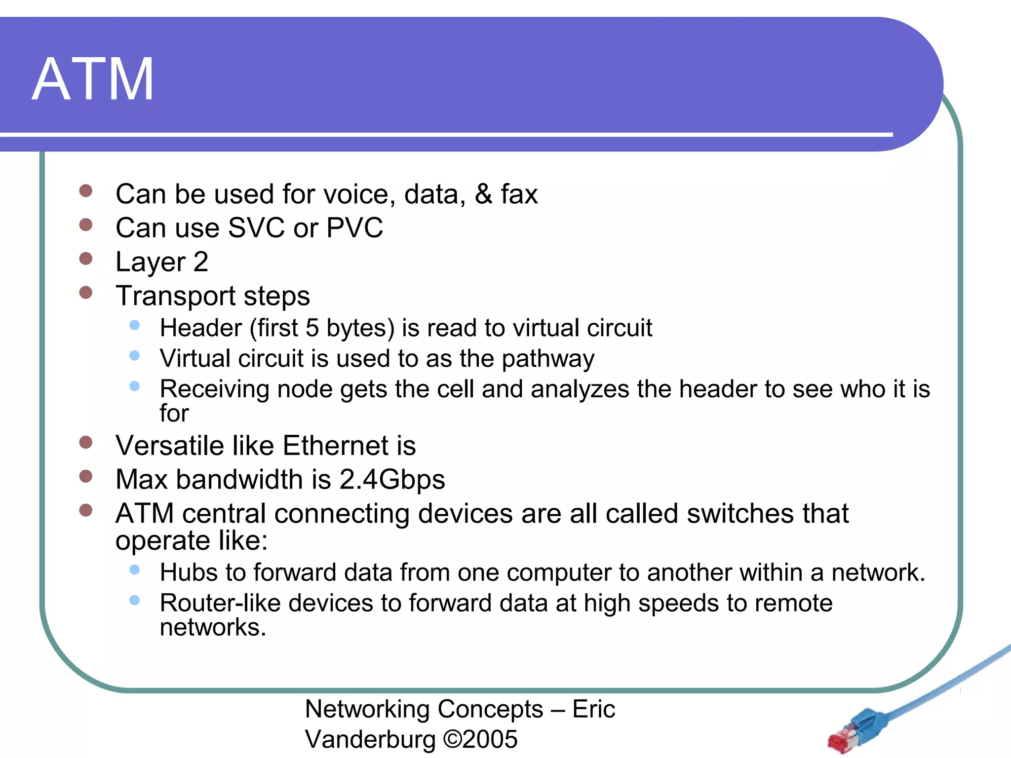 Networking Concepts Lesson 12 - WANs - Eric Vanderburg | PPT