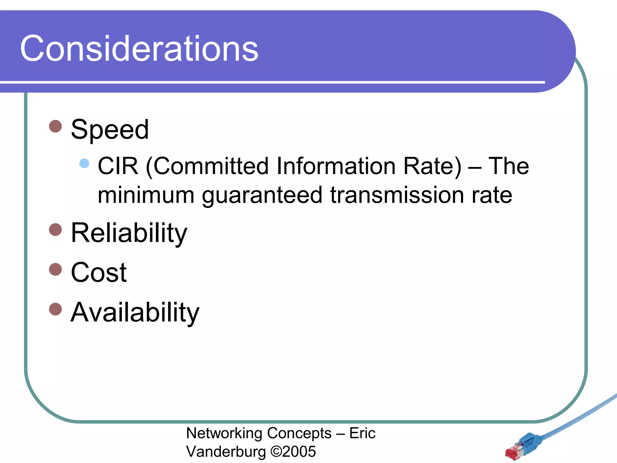 Networking Concepts Lesson 12 - WANs - Eric Vanderburg | PPT