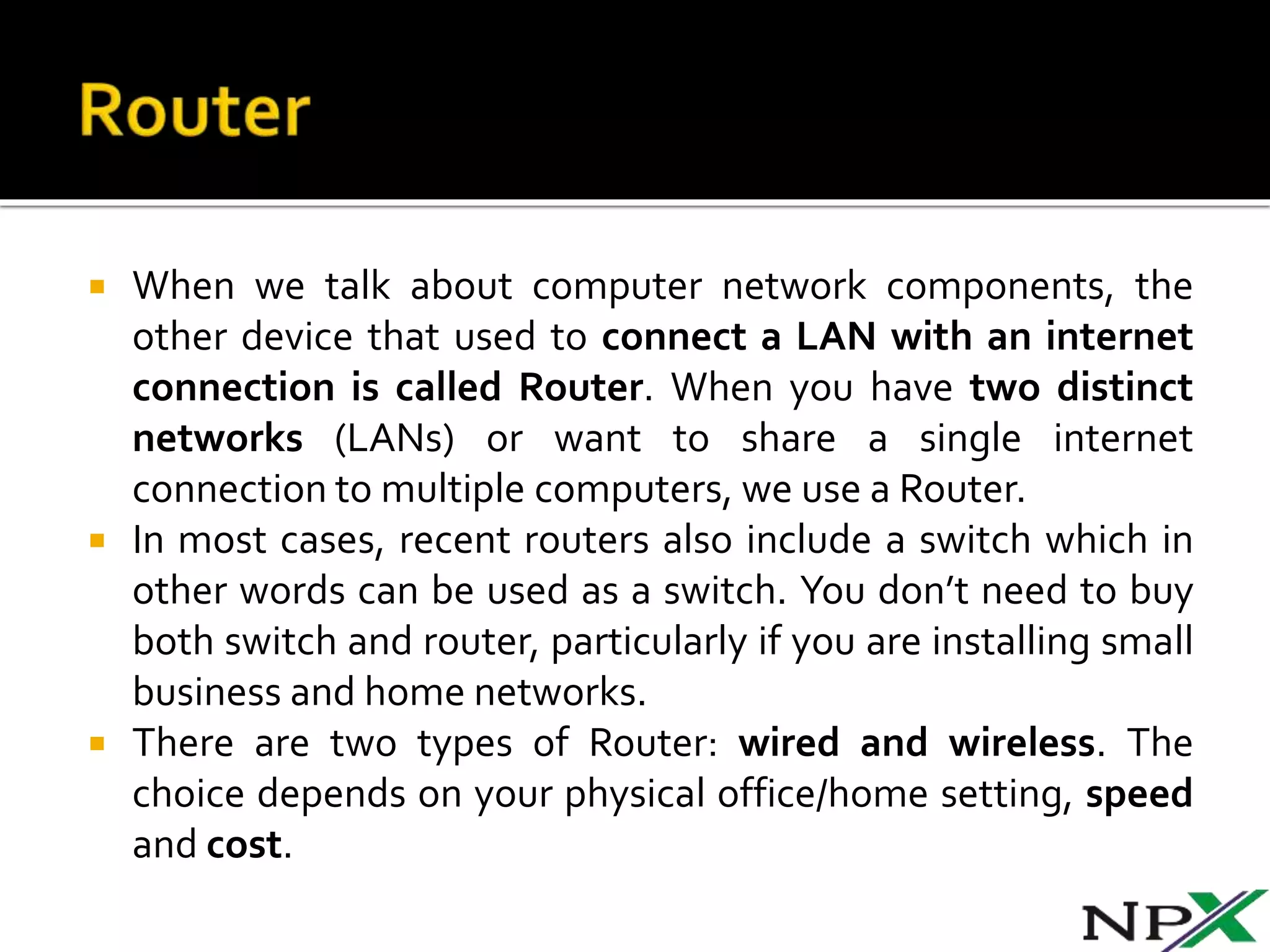 Networking devices | PPTX