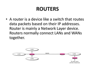 Networking devices | PPTX | Computer Networking | Computing