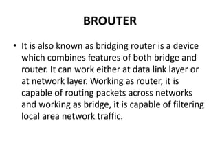 Networking devices | PPTX | Computer Networking | Computing