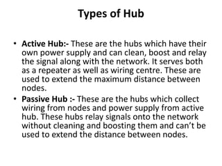 Networking devices | PPTX | Computer Networking | Computing