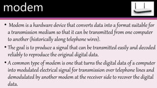 NETWORKING DEVICES used in the modern offices | PPTX