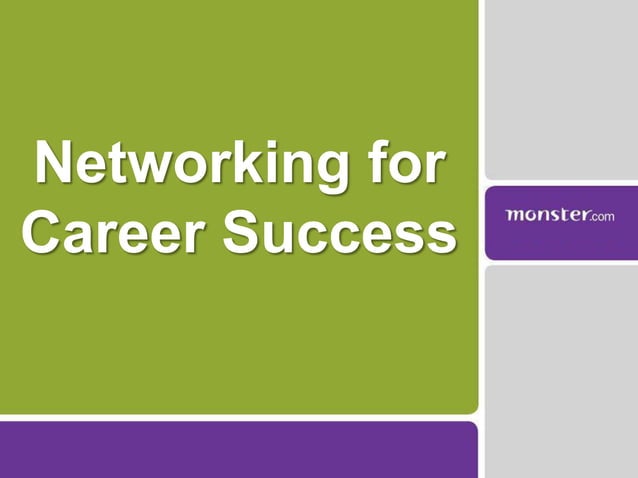 Networking for Career Success | PPTX