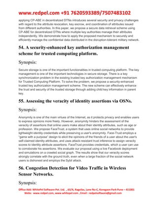 Networking project list for java and dotnet | PDF