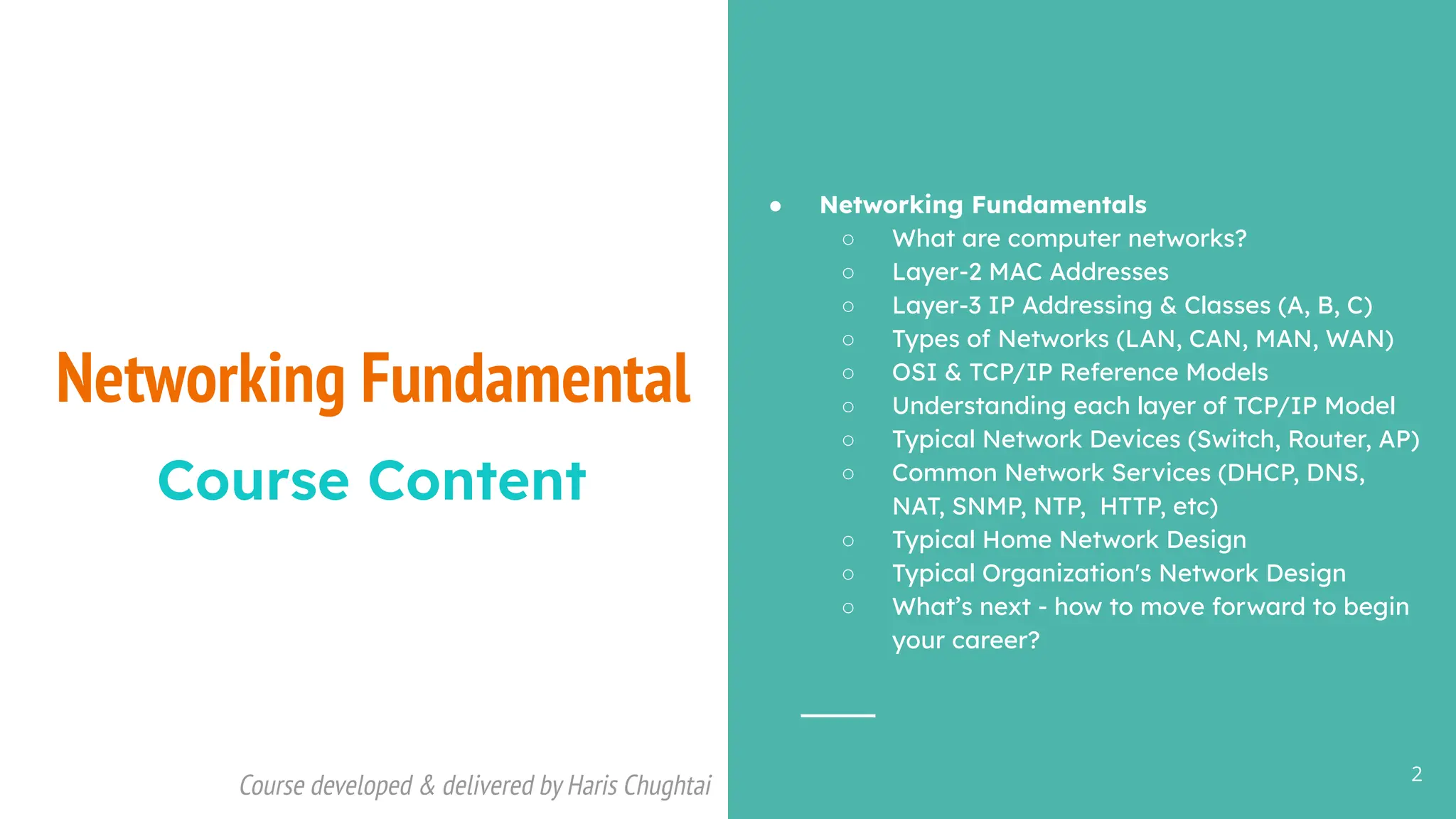 Networking Fundamental Course by Haris Chughtai | PDF