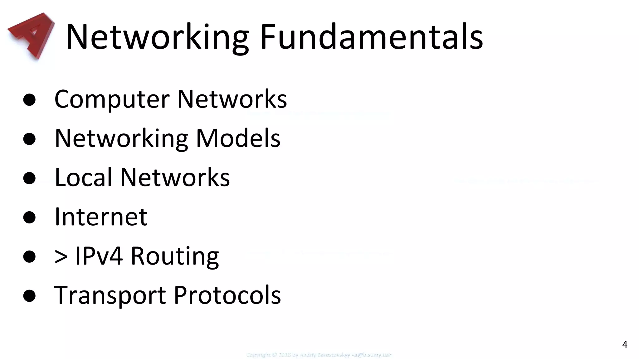 Networking Fundamentals: IPv4 Routing and Support Protocols | PPT