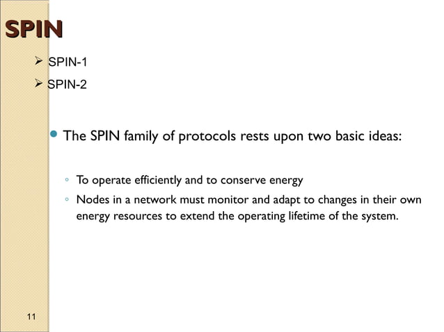 Sensor Protocols for Information via Negotiation (SPIN) | PPT | Computer Networking | Computing