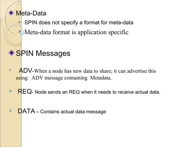 Sensor Protocols for Information via Negotiation (SPIN) | PPT | Computer Networking | Computing