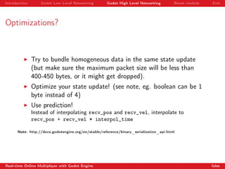 Real-time Online Multiplayer with Godot Engine | PPT
