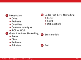 Real-time Online Multiplayer with Godot Engine | PPT