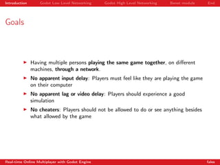 Real-time Online Multiplayer with Godot Engine | PPT