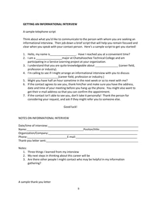 Networking handout | DOCX