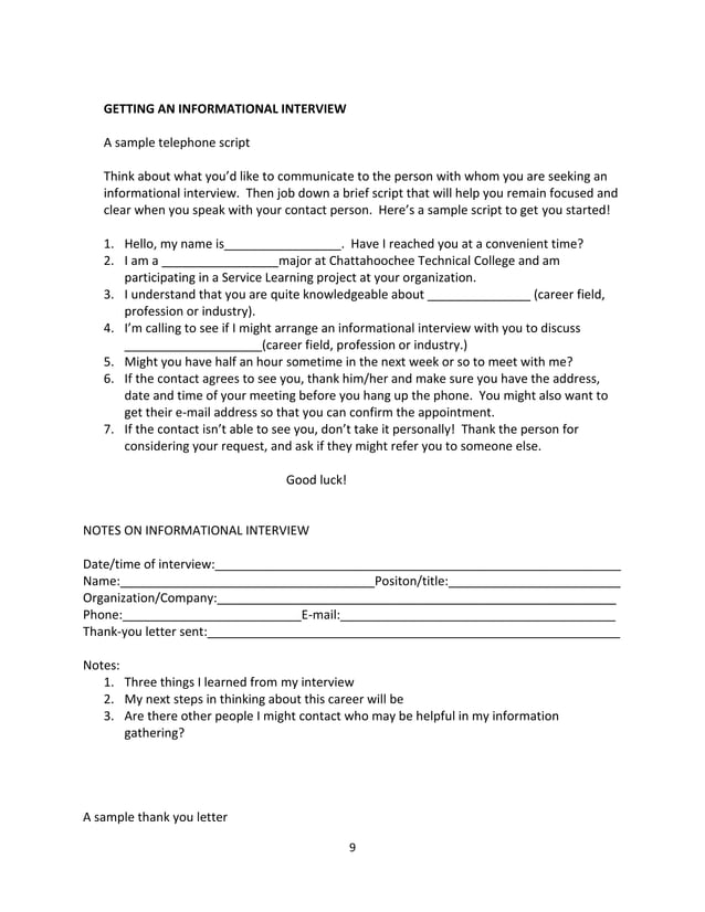 Networking Handout Pdf