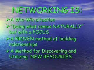 Networking: How You Build Relationships | PPTX | Social Networking ...