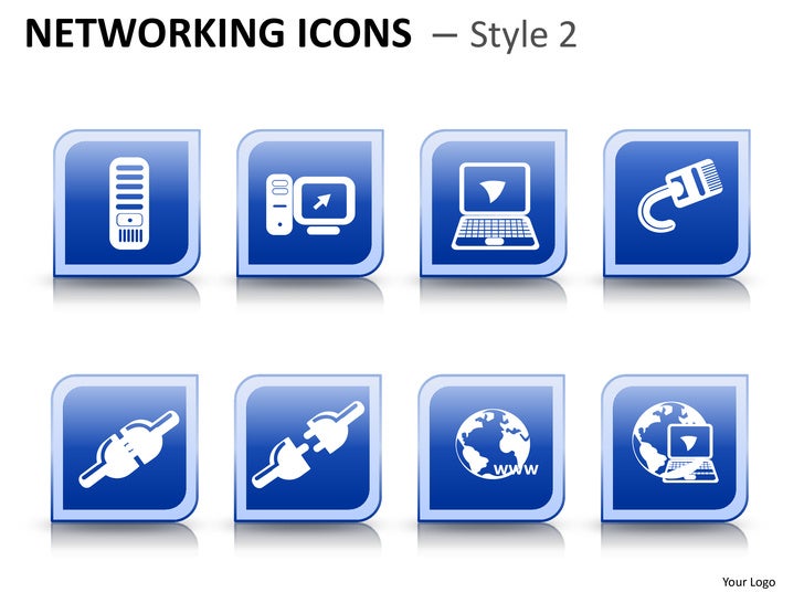 Networking icons style 2 powerpoint presentation templates