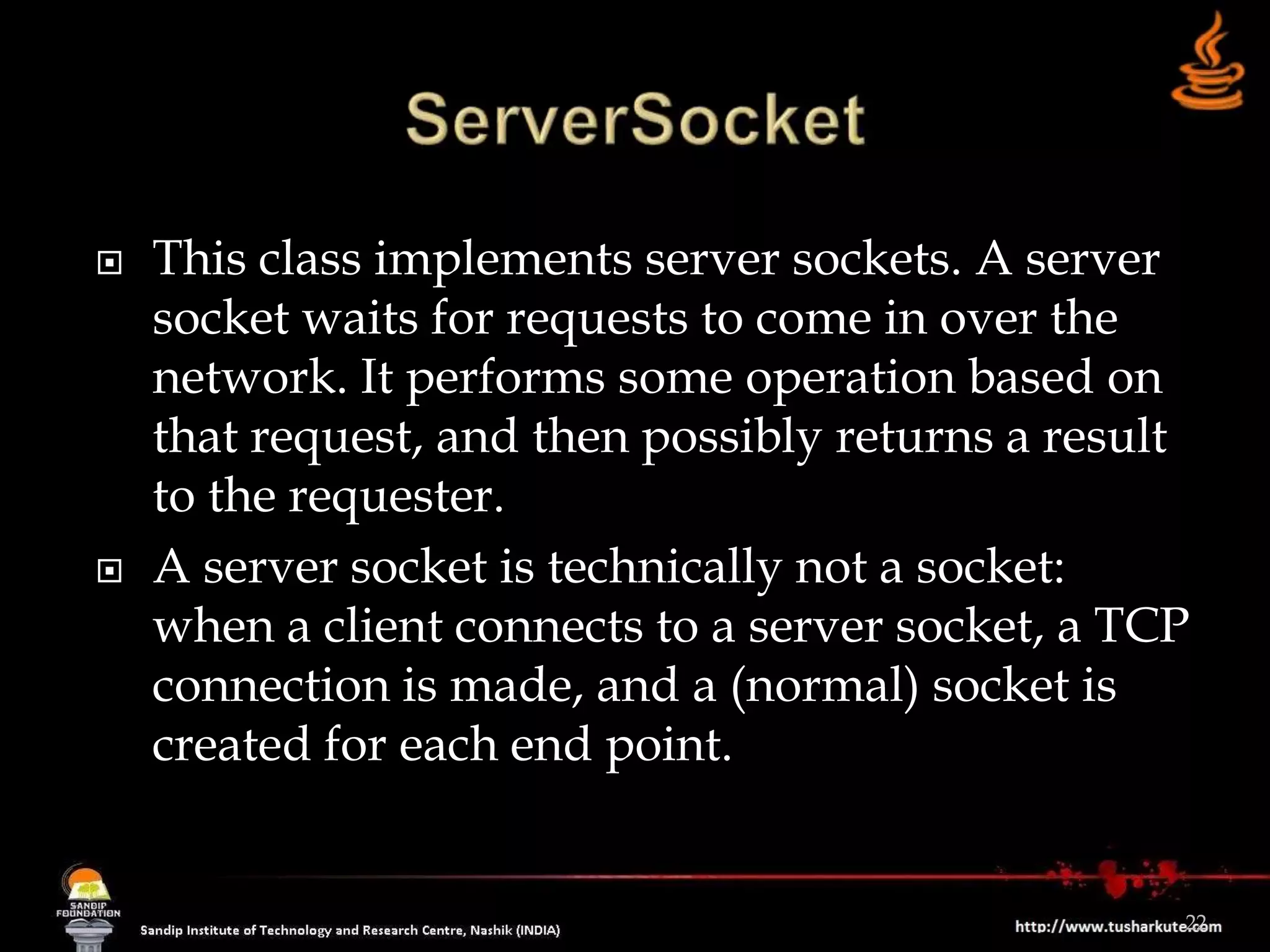 Networking in Java | PPTX