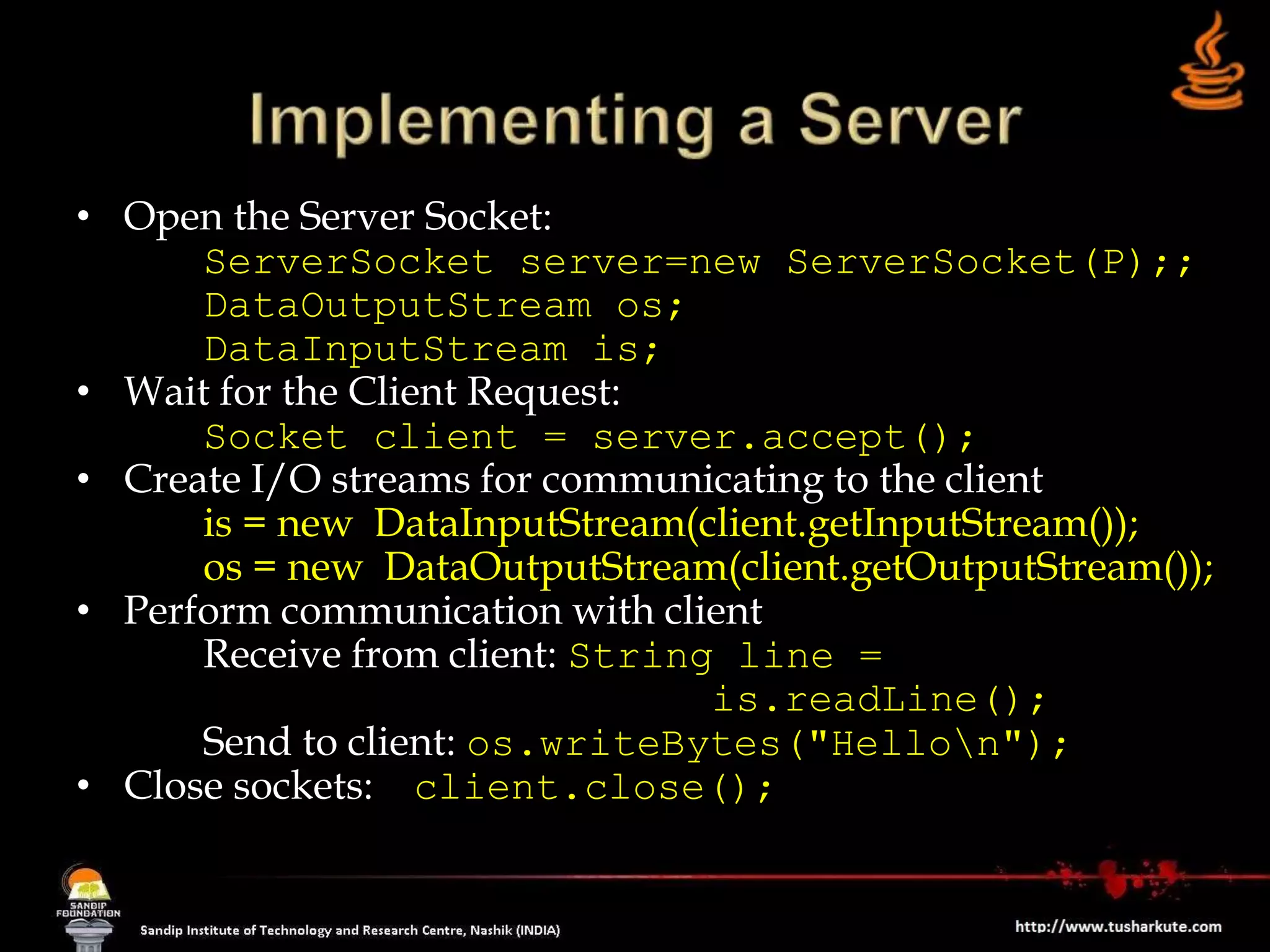 Networking in Java | PPTX