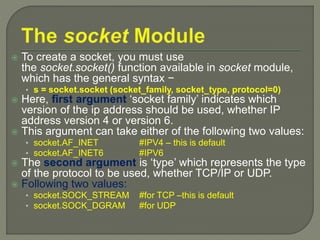 Networking in python by Rj | PPTX