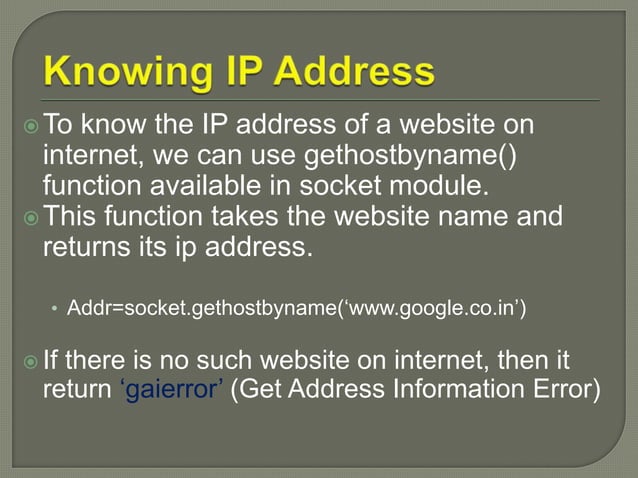 Networking in python by Rj | PPTX | Internet | Computing