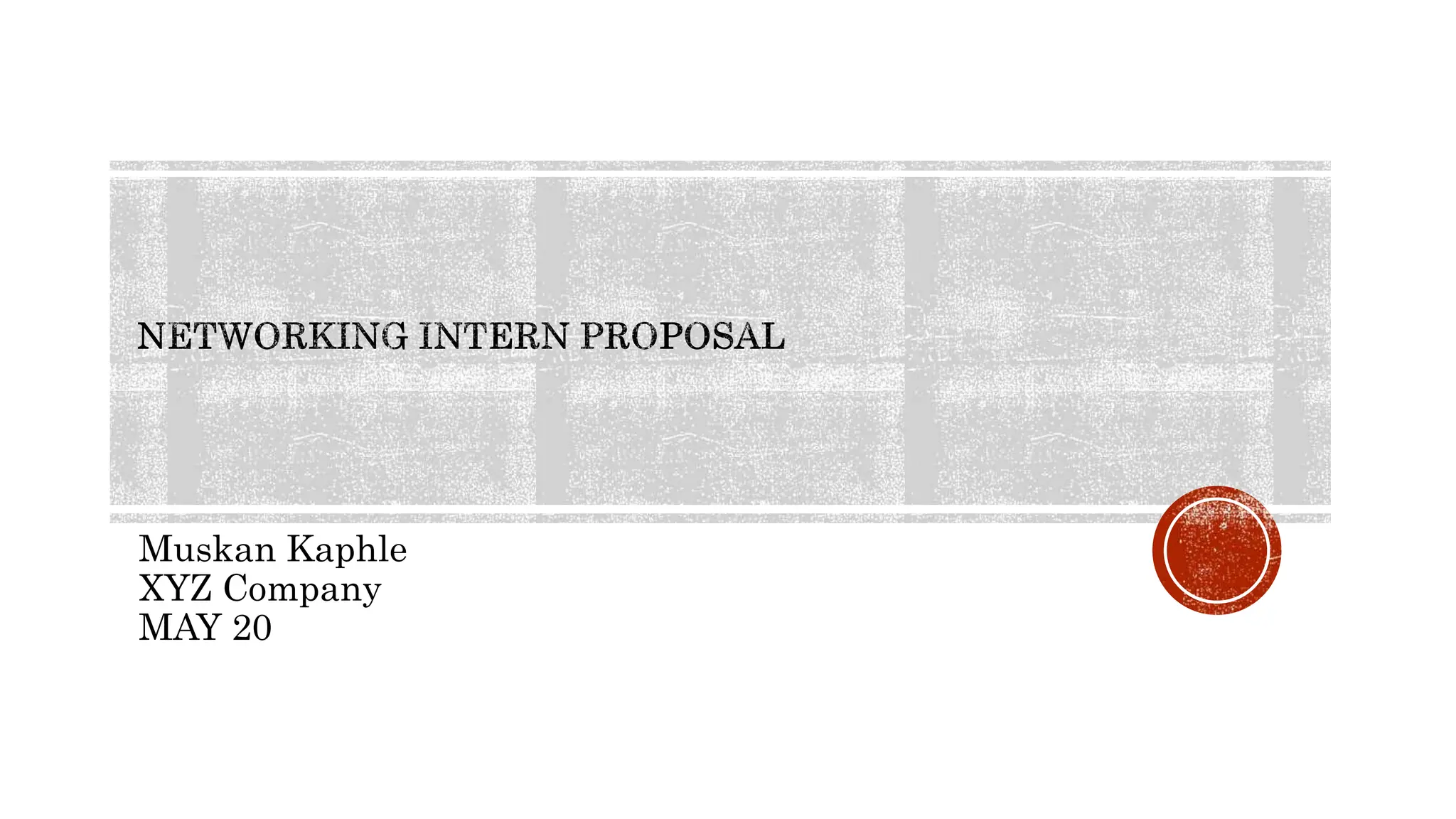 Networking Intern Bca 7th semProposal.pptx | Computer Networking | Computing