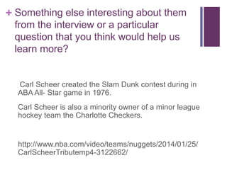 Networking interview | PPTX | Basketball | Sports