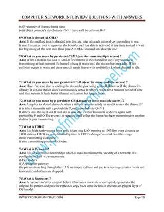 Networking interview questions | PDF