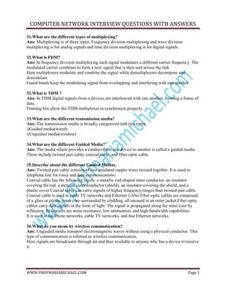 Networking interview questions | PDF