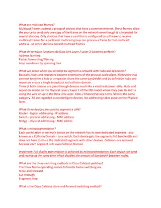 Networking interview questions and answers | PDF