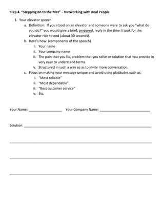 Networking in the New World Worksheet | PDF
