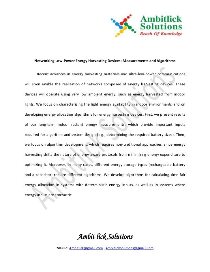 Networking Low Power Energy Harvesting Devices Measurements And Algorithms