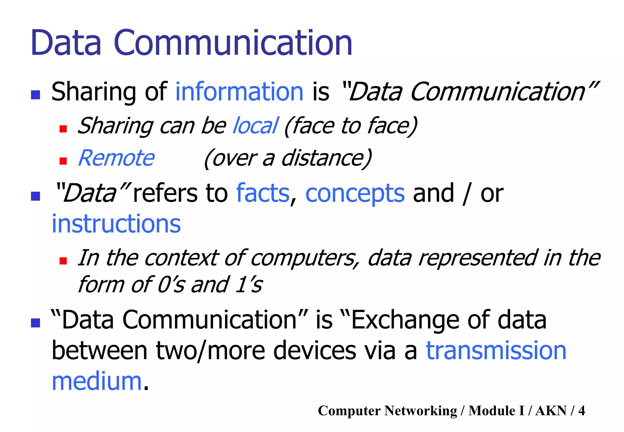 Computer Networks Module I | PDF | Computer Networking | Computing