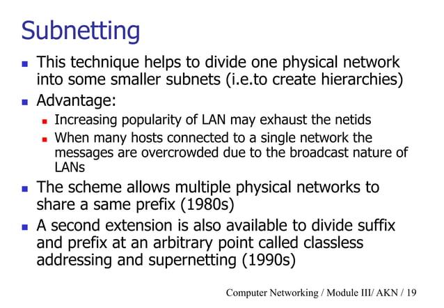 Computer Networks Module III | PDF