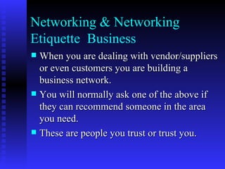 Networking & Networking Etiquette | PPS