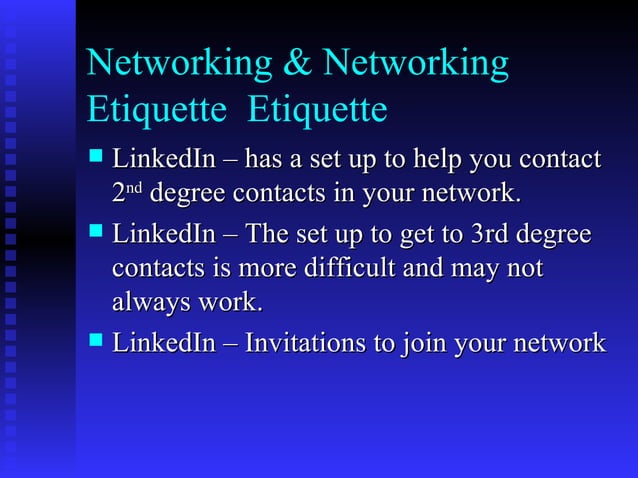 Networking & Networking Etiquette | PPT